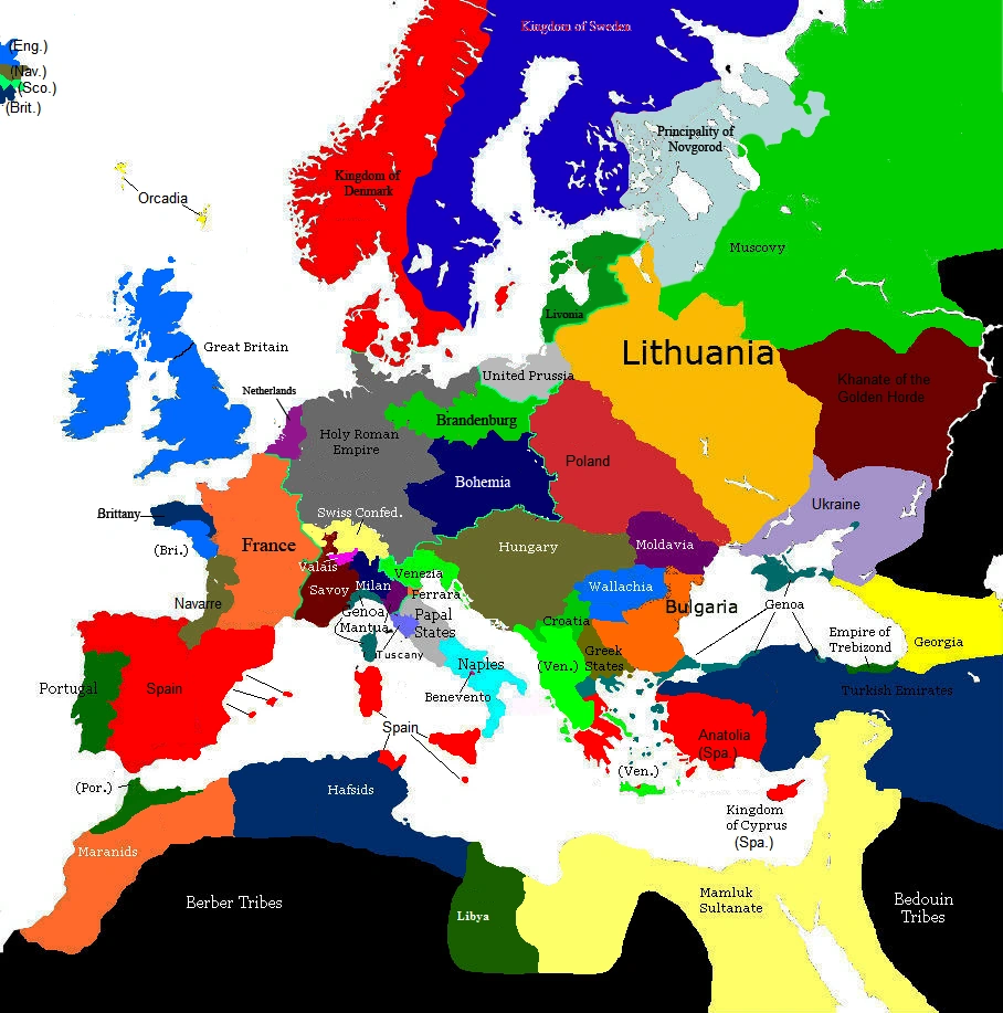 Europe 1430, 1461-1491 (Map Game) - Alternative History