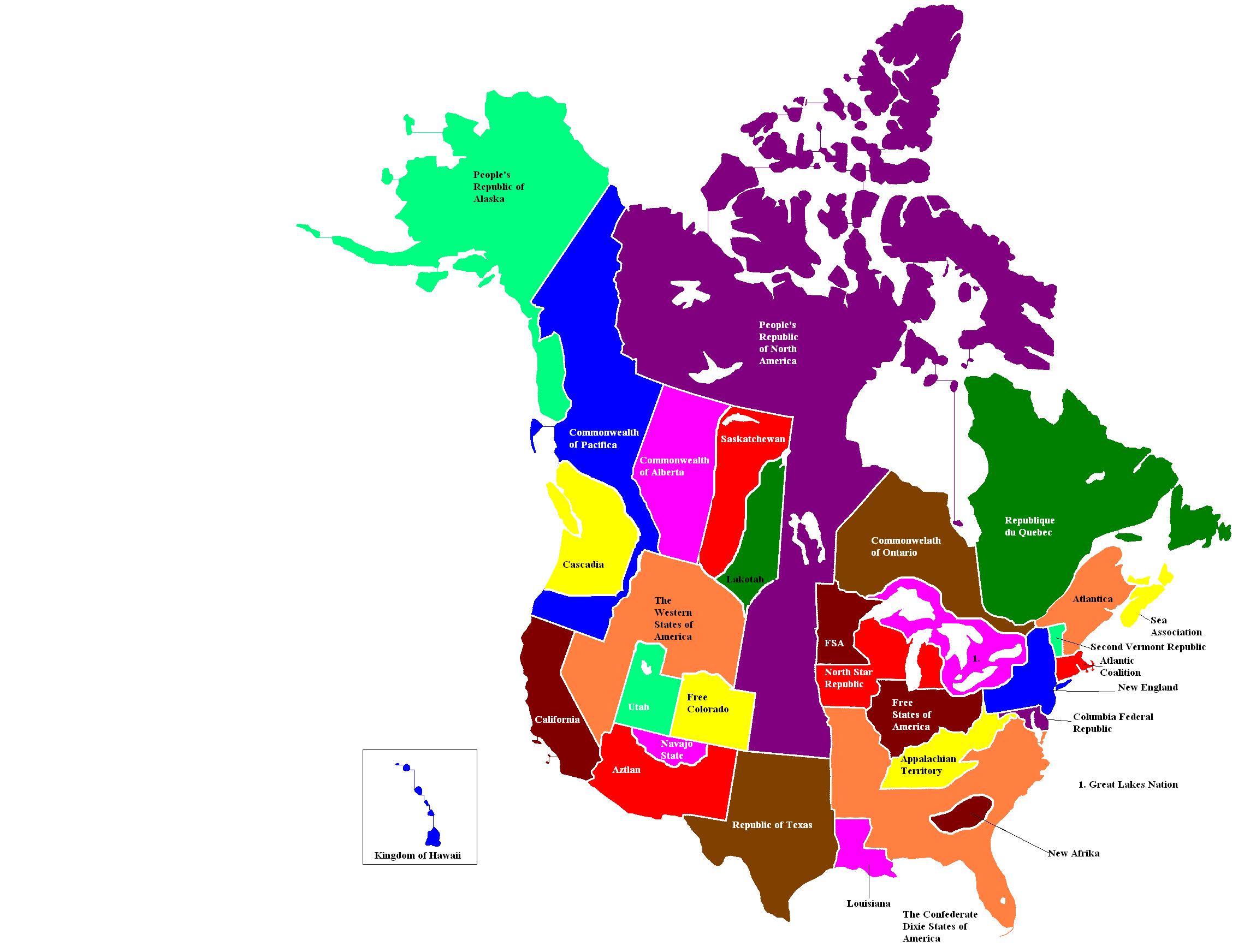 People's Republic of North America (Balkanized North America ...