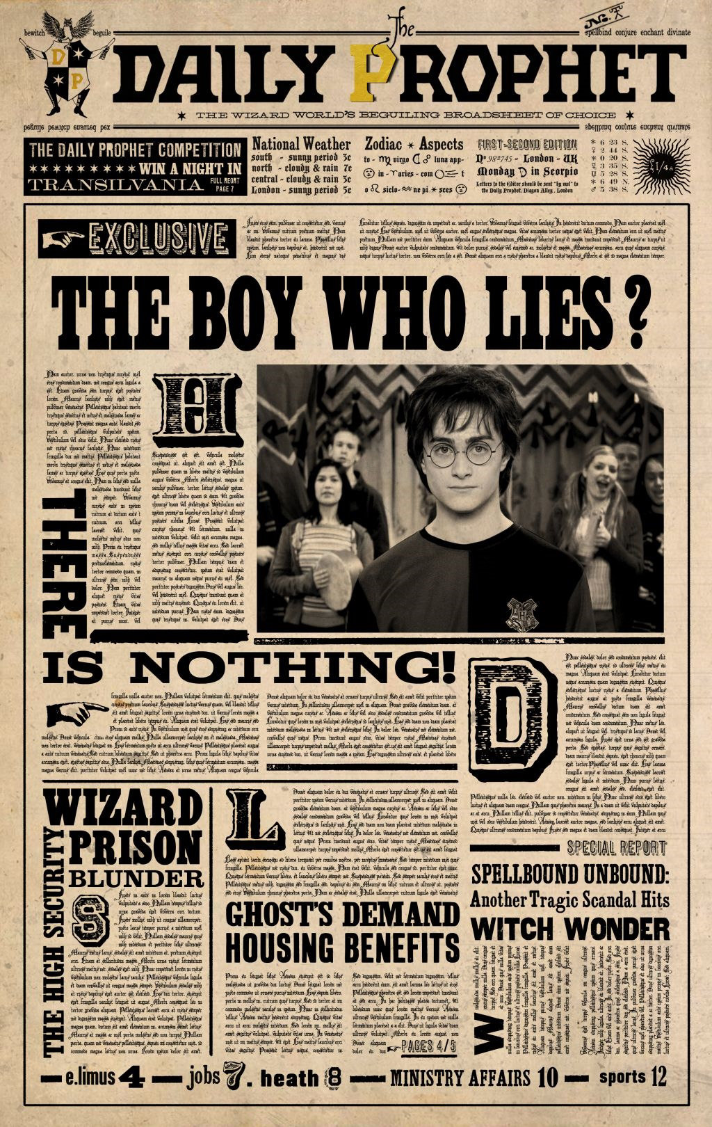 Image Daily Prophet The Boy Who Lies jpg Harry Potter Wiki Wikia