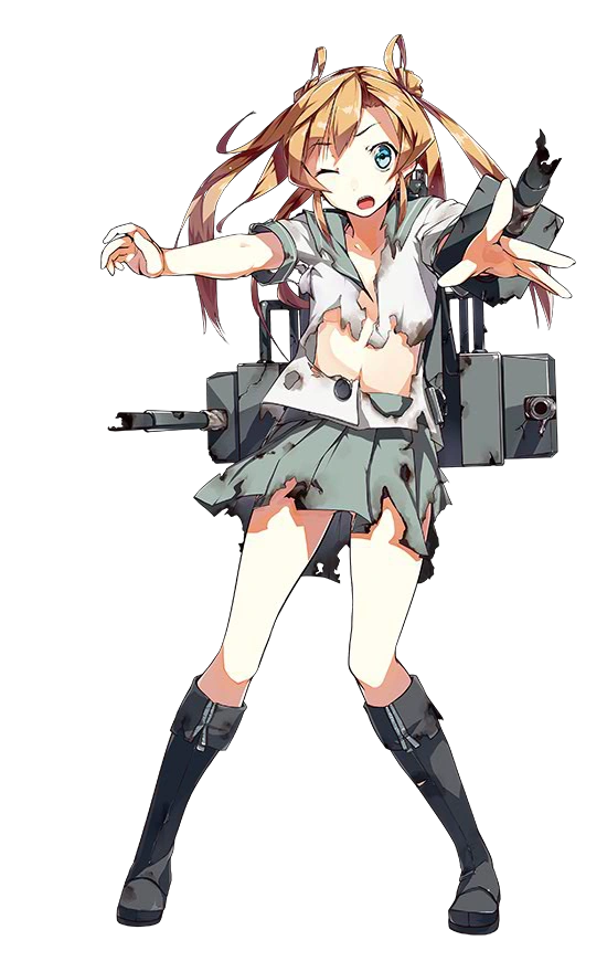 Safebooru - 1girl ;o abukuma (kantai collection) black boots blonde hair blue eyes boots breasts ...