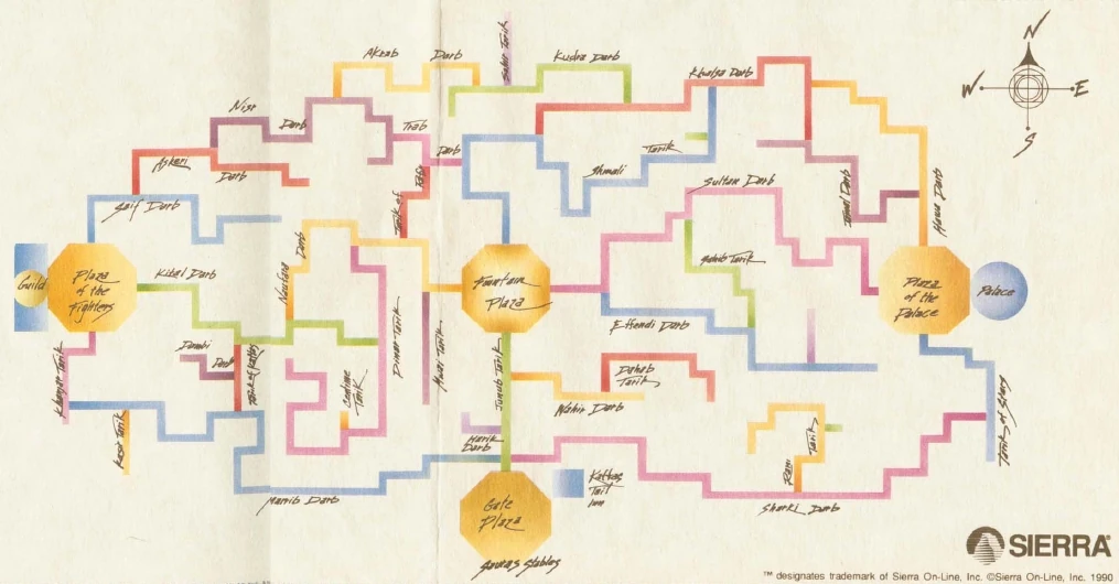 Image - Shapeir map.jpg - Quest for Glory Omnipedia