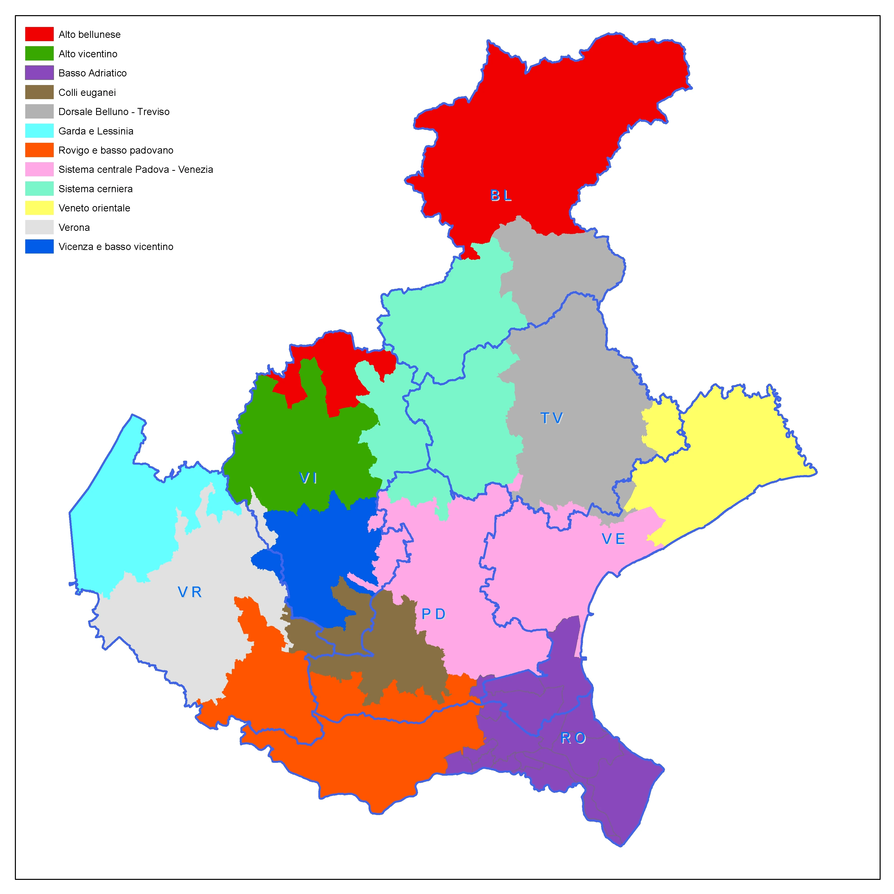 Veneto Wine Region Map