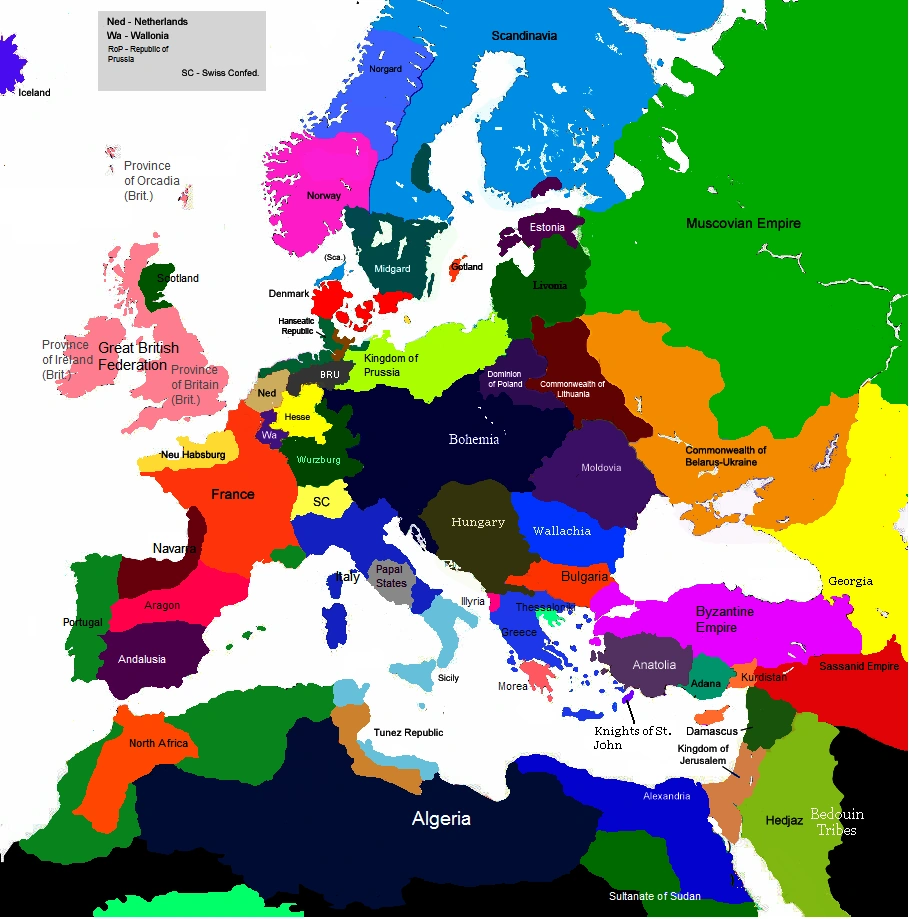 Europe 1430, 1740-1769 (Map Game) - Alternative History