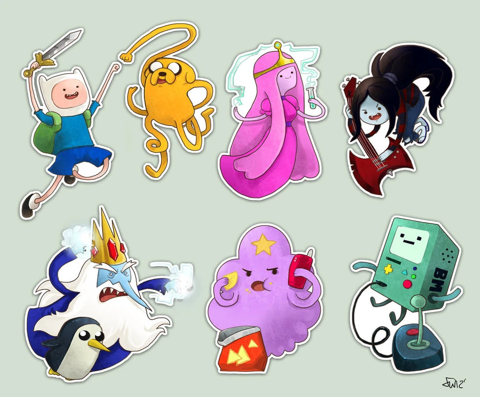 Imagen - Stickers adventure time by oneoftwo-d54m271.jpg - Hora de ...