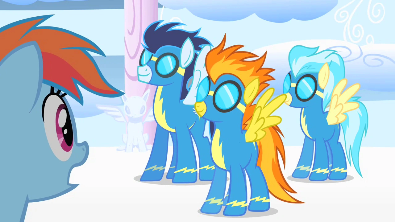 Image - The Wonderbolts show up S1E16.png - My Little Pony Friendship ...