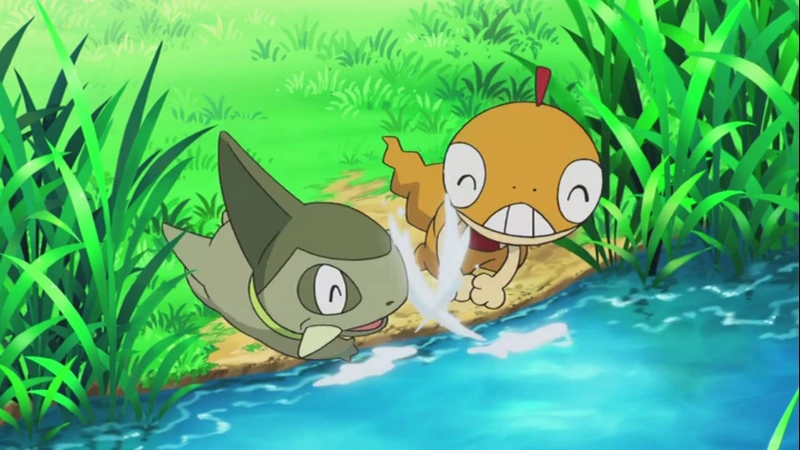 Image - Axew Scraggy playing.png - The Pokémon Wiki