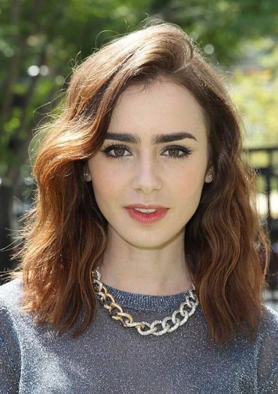 Lily Collins Short Bob