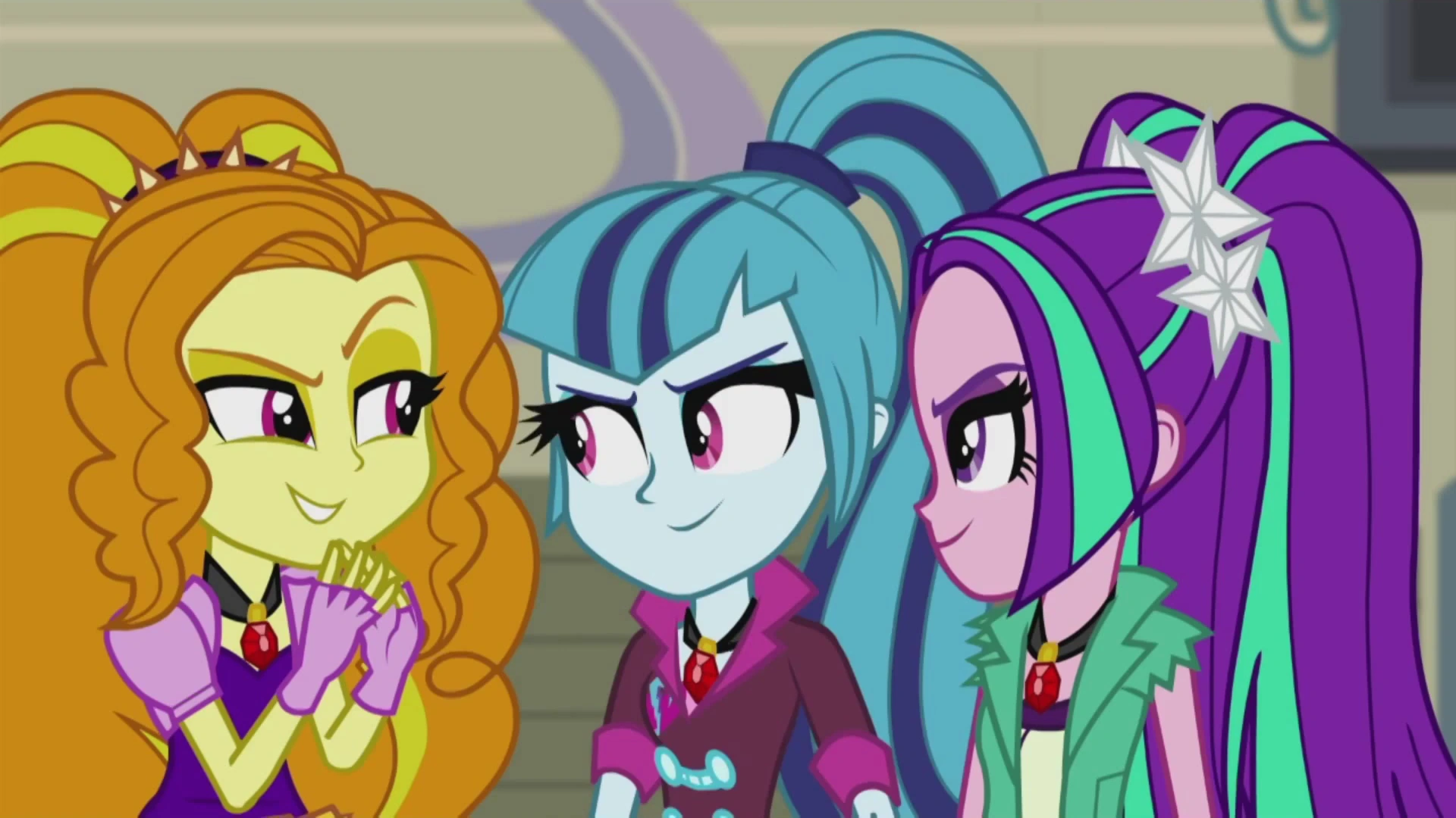 Image - The Dazzlings looking sinister EG2.png - My Little Pony ...